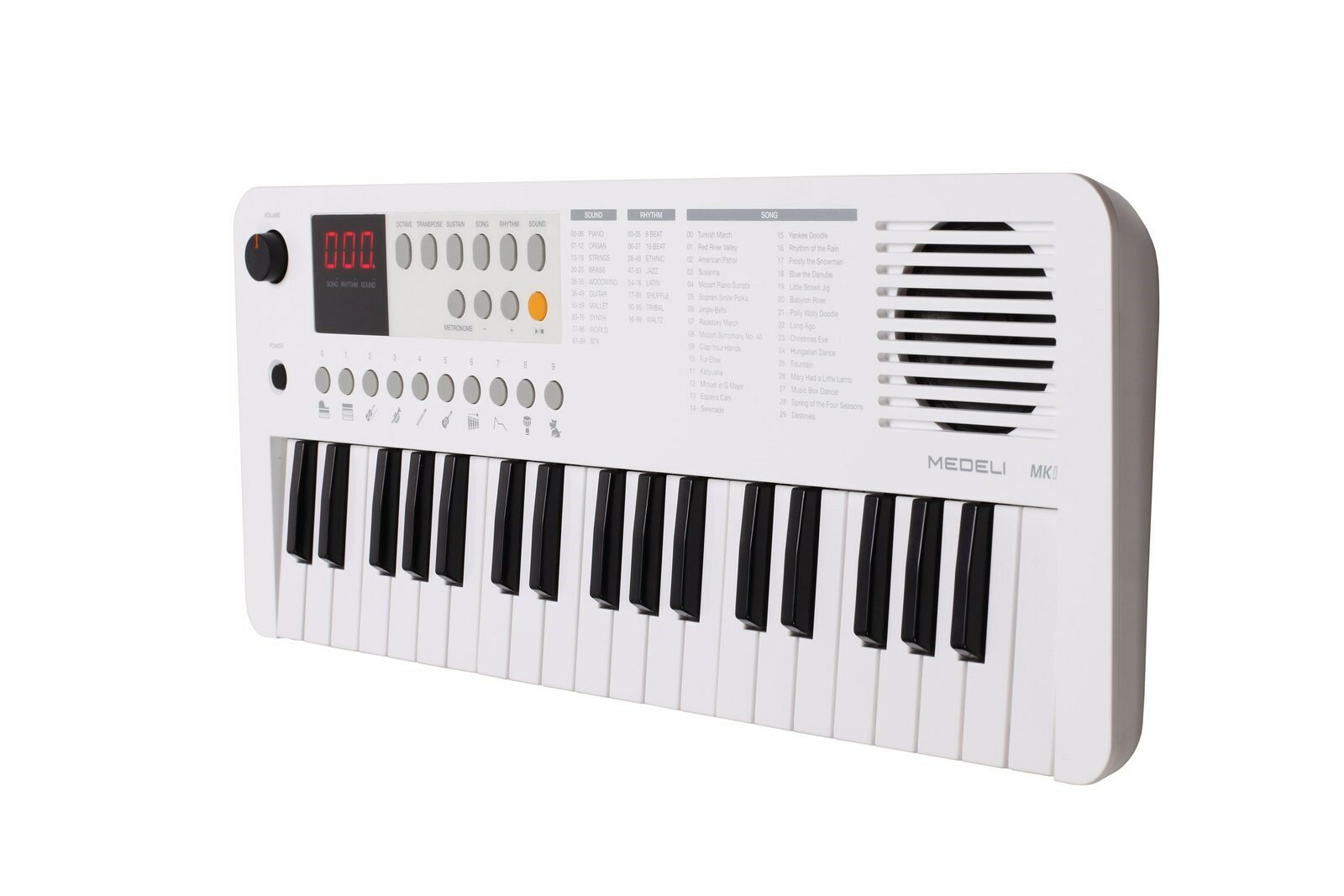 Medeli MK1-WH-Medeli Синтезатор, 37 клавиш, белый