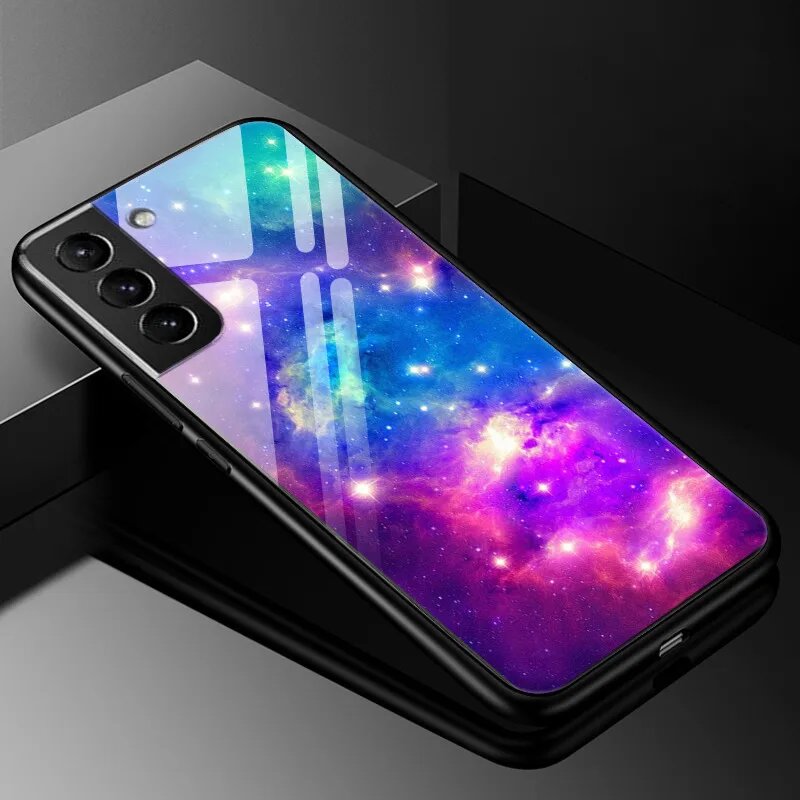Чехол из закаленного стекла для телефона Samsung S8 S20, чехол S21 Plus Ultra S21 + S21Plus, защита, жесткий задний бампер S 21 S21Ultra