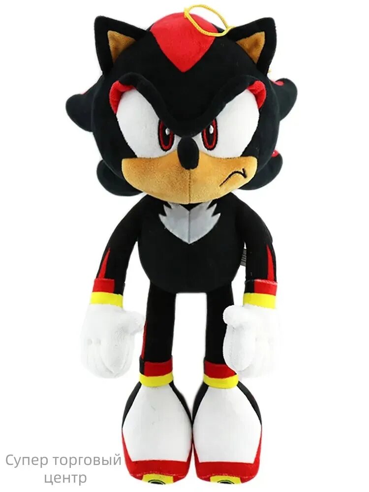 Плюшевая игрушка "Sonic" Shadow 30 см, мягкая игрушка персонаж из игры Sonic The Hedgehog