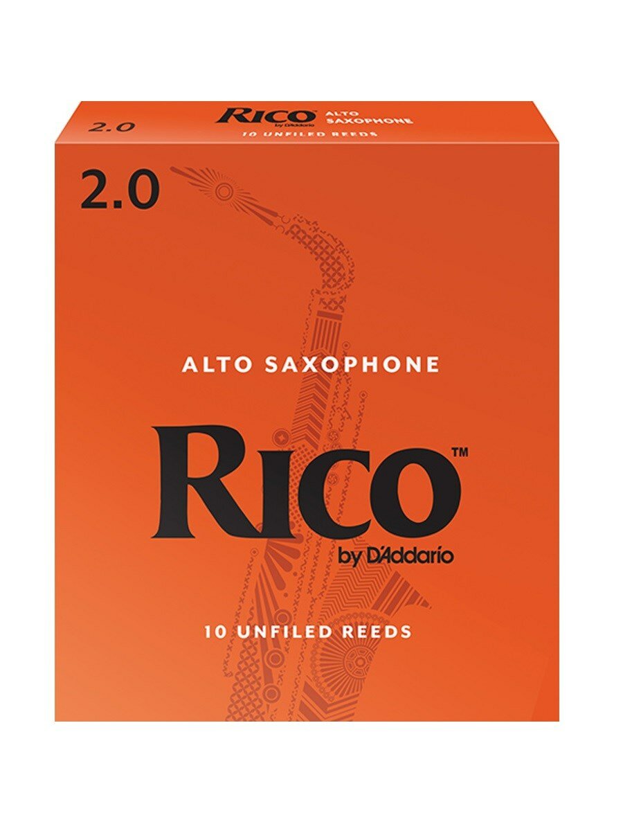Трости для саксофона альт Rico RJA1020, размер 2.0, 10шт.