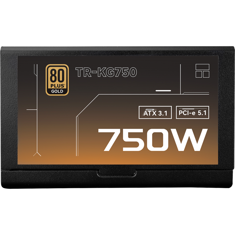 Блок питания Блок питания 750W/ Power Supply Thermalright, 750W 80+ Gold (ATX, 3.1, PCIe 5.1, Full modular, 1x24(20+4)pin, 2xCPU 8(4+4)pin, 2xPCIe*2 8(6+2)pin, 1x12V-2x6, 8xSATA3, 3xMOLEX4pin, Active, 120x120mm, 150x140x86mm, APFC, OVP, UVP, SCP, OCP, OTP