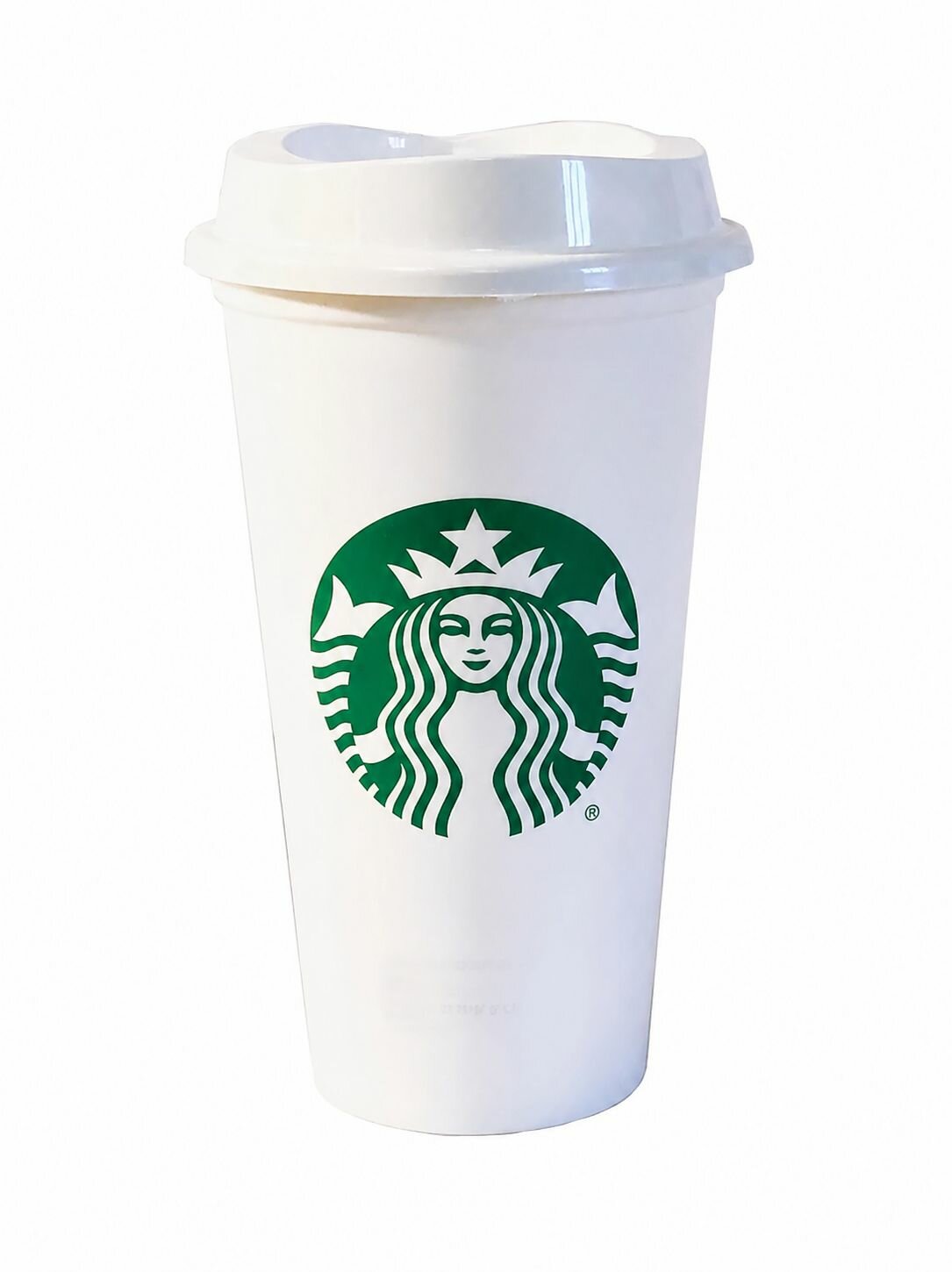 Стакан Starbucks Белый. Объем 473 мл. Многоразовый
