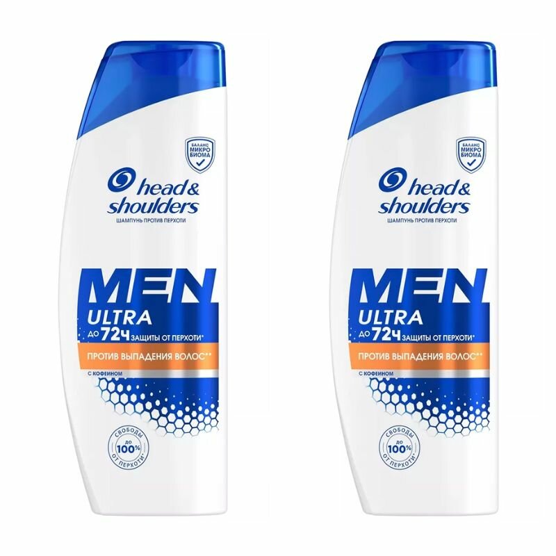 Head & Shoulders Шампунь для волос, против выпадения волос, 360 мл, 2 штуки