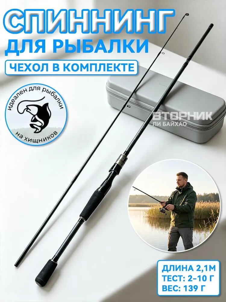 Спиннинг, рабочая длина: 21 см , до 25 гр