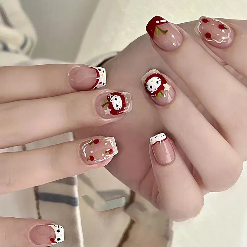 Накладные ногти с дизайном набор ( 24 типсы + клей )