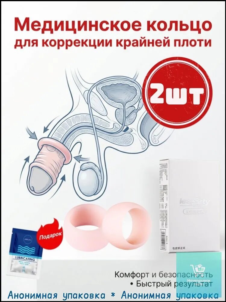 Многофункциональное кольцо для пениса предотвращения фимоза, 2 шт./компл.
