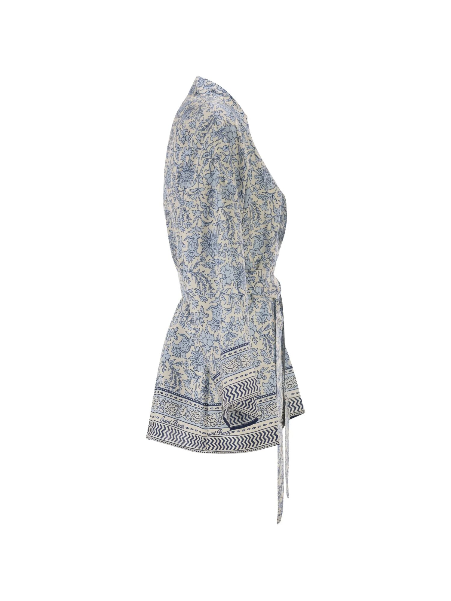 Накидка MC2 Saint Barth Floral-print silk kimono, размер 42 — фото 1