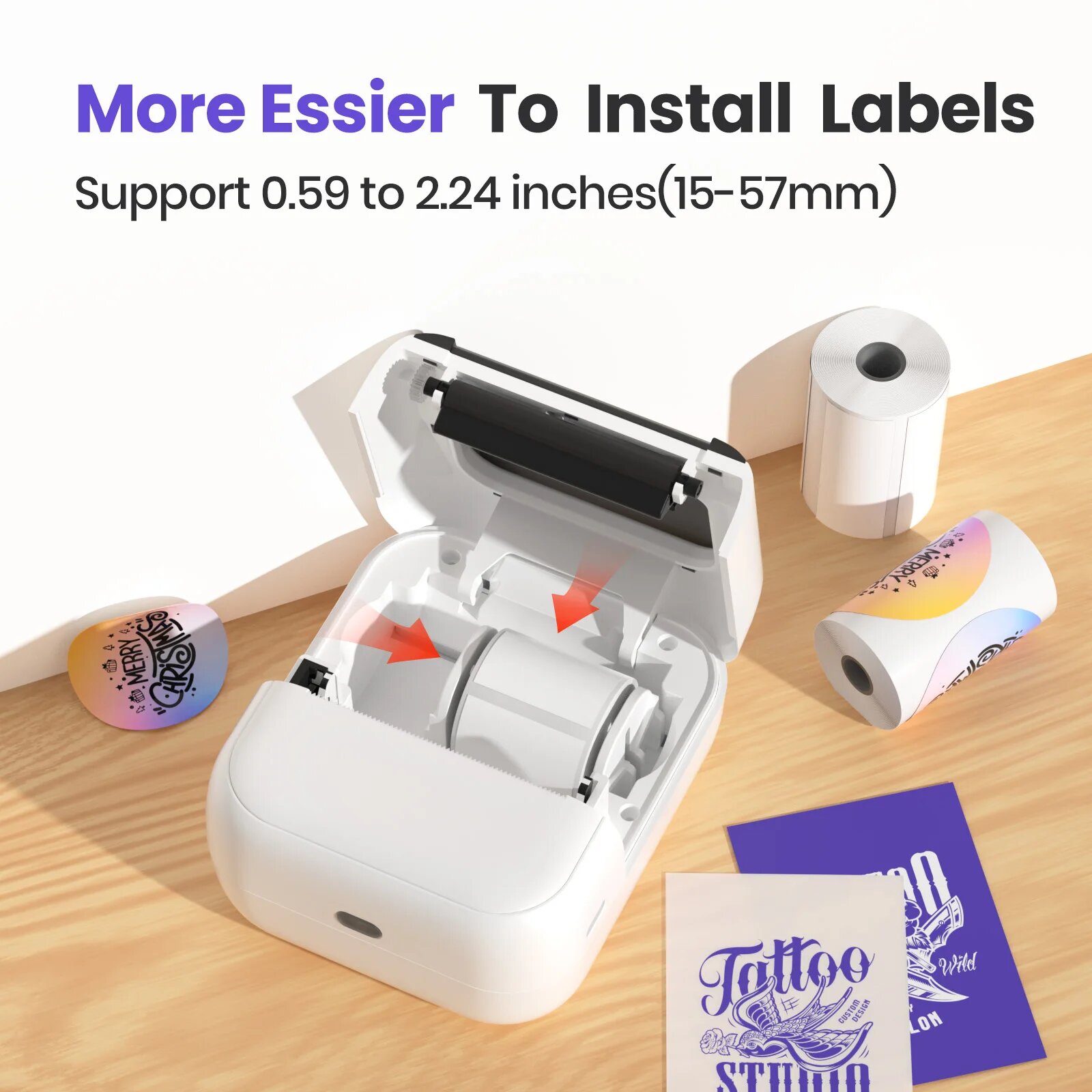 Мини-принтер для татуировок C50 Printer Add 60PCS — фото 1