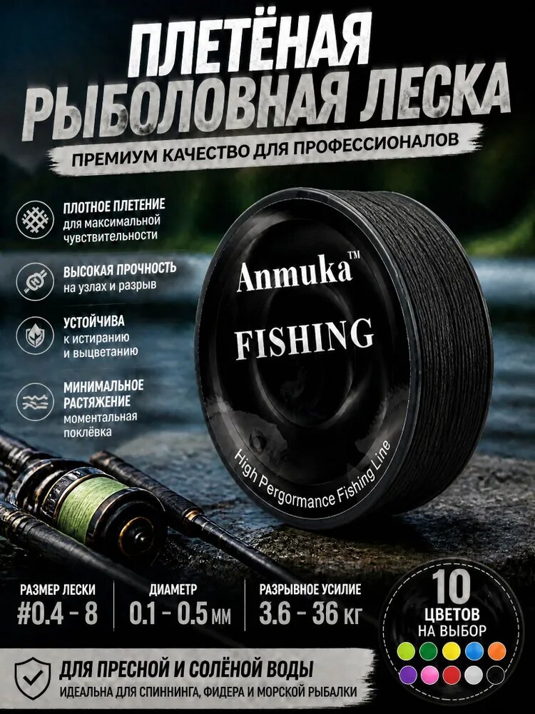 Монофильная леска для рыбалки, размотка: 100 м, толщина: 0.12 мм