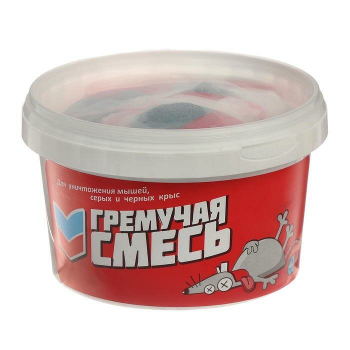 Тесто-брикеты от грызунов 'Гремучая смесь', банка, 500 г
