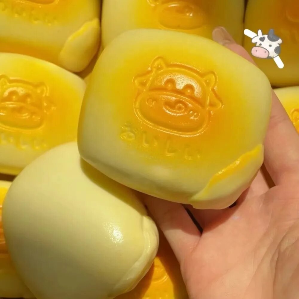 Силиконовый сквиш-хлеб, антистресс Желтый, Yellow