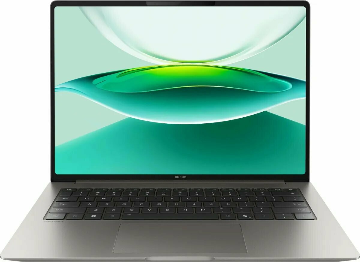 Honor MagicBook Pro 14, 3120х2080 OLED 120Гц Ноутбук 14.6", Intel Core Ultra 9 285H, RAM 32 ГБ, SSD 2048 ГБ, Intel Arc 140T, Windows Pro, (5301AMTW), серый, Русская раскладка