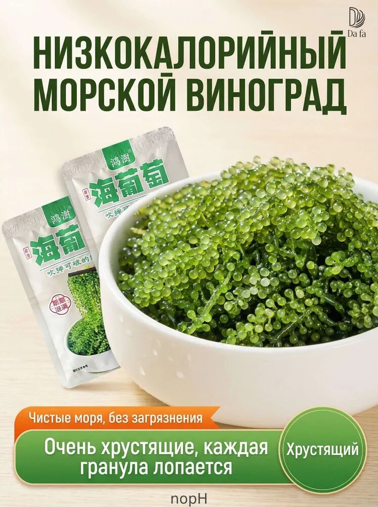DaFa-Морской виноград Уми Будо зеленая икра водорослей для здоровья, вкусный и полезный натуральный продукт
