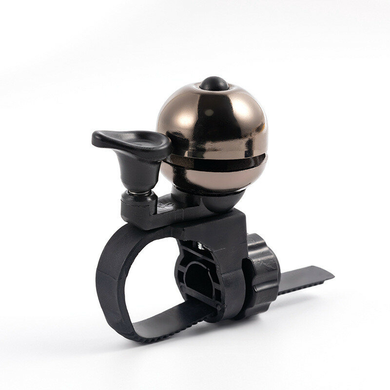 Mountain bike bell with antique copper finish for cycling equipment and accessories black
