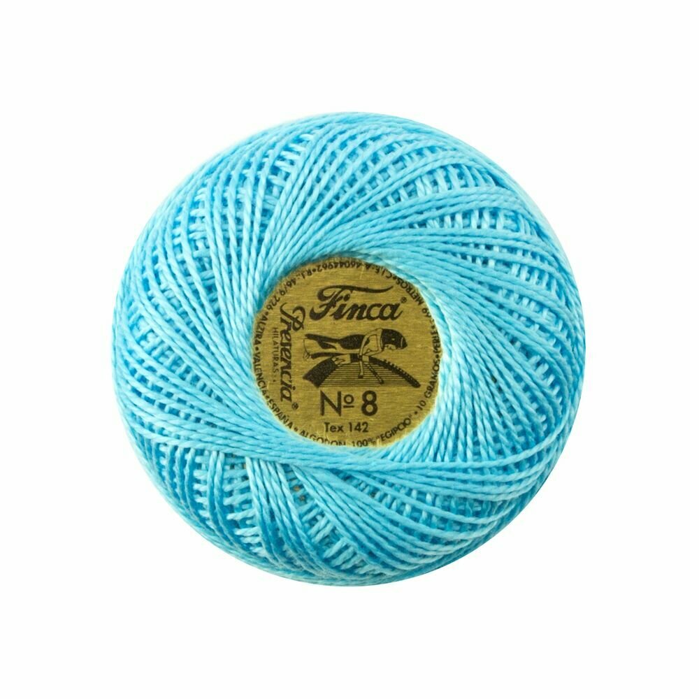 Мулине PRESENCIA HILATURAS "Finca Perle", Жемчужное, №8, однотонный цвет 3810, 1 шт