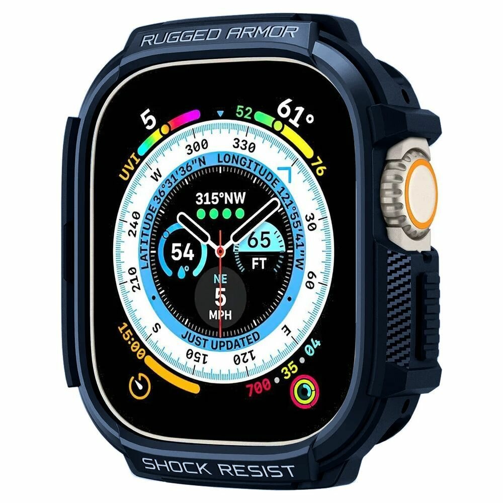Чехол для Apple Watch Ultra 49mm Spigen силикон синий