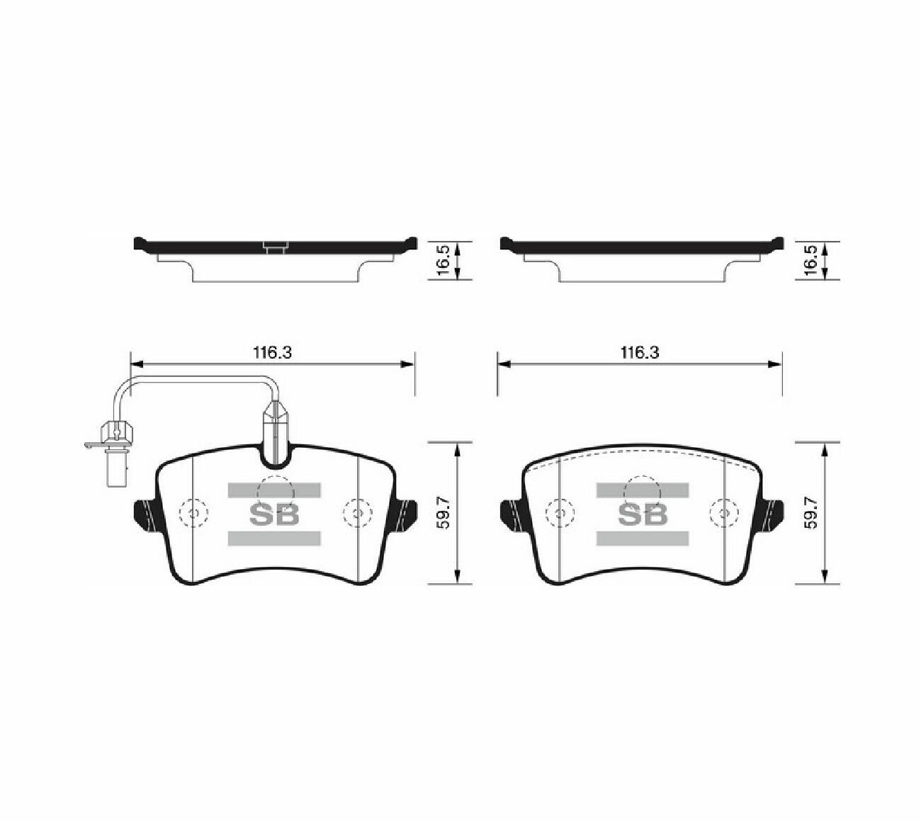 Колодки тормозные дисковые SANGSIN SP2317