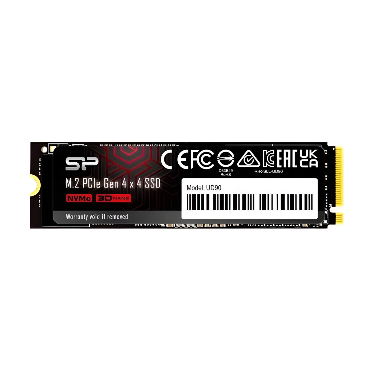 Твердотельный накопитель Silicon Power UD90, черный, 2TB, M.2 2280, PCIe 4.0 x4, NVMe 1.4