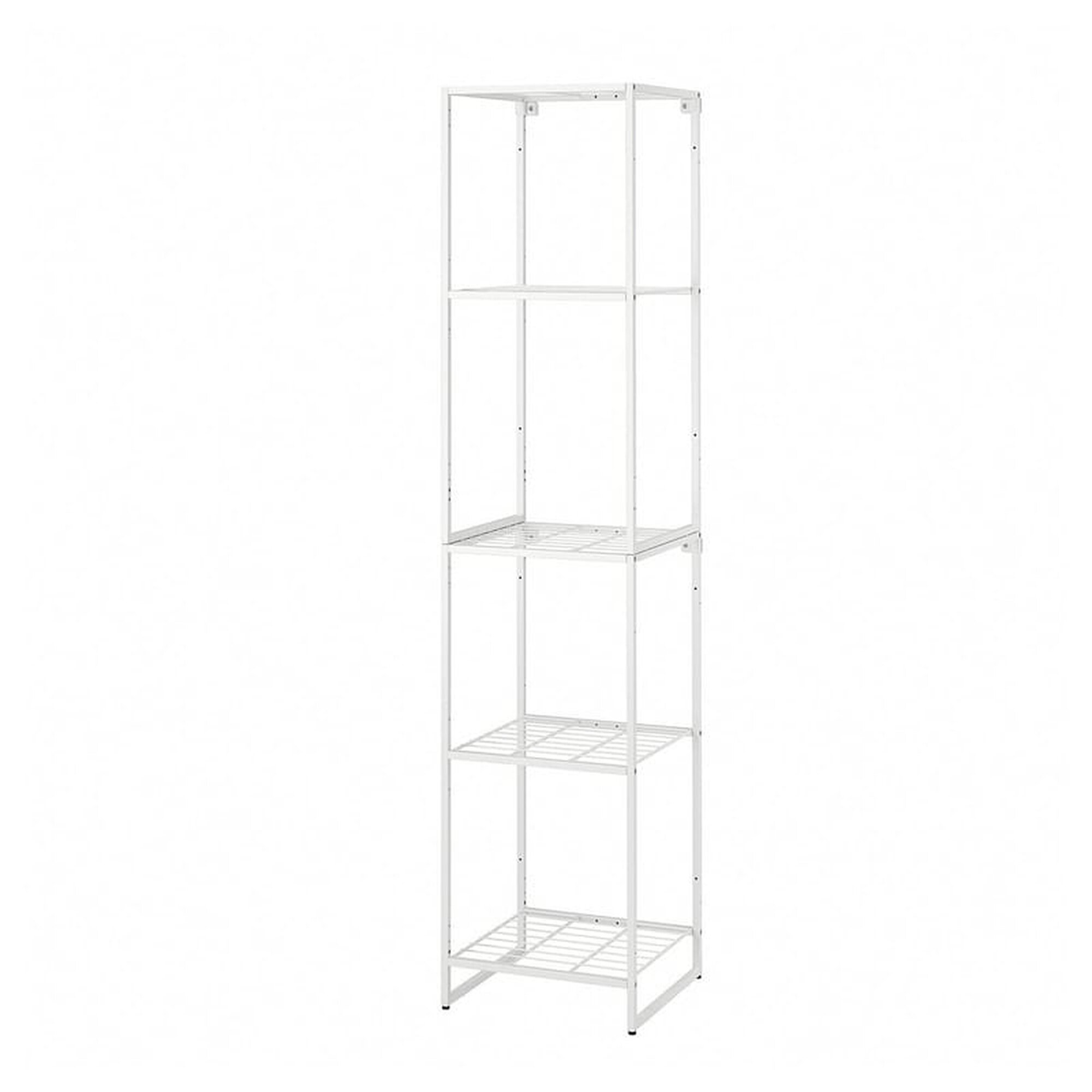 Стеллаж IKEA Jostein, напольный, металлический, белый, 41x40х180см