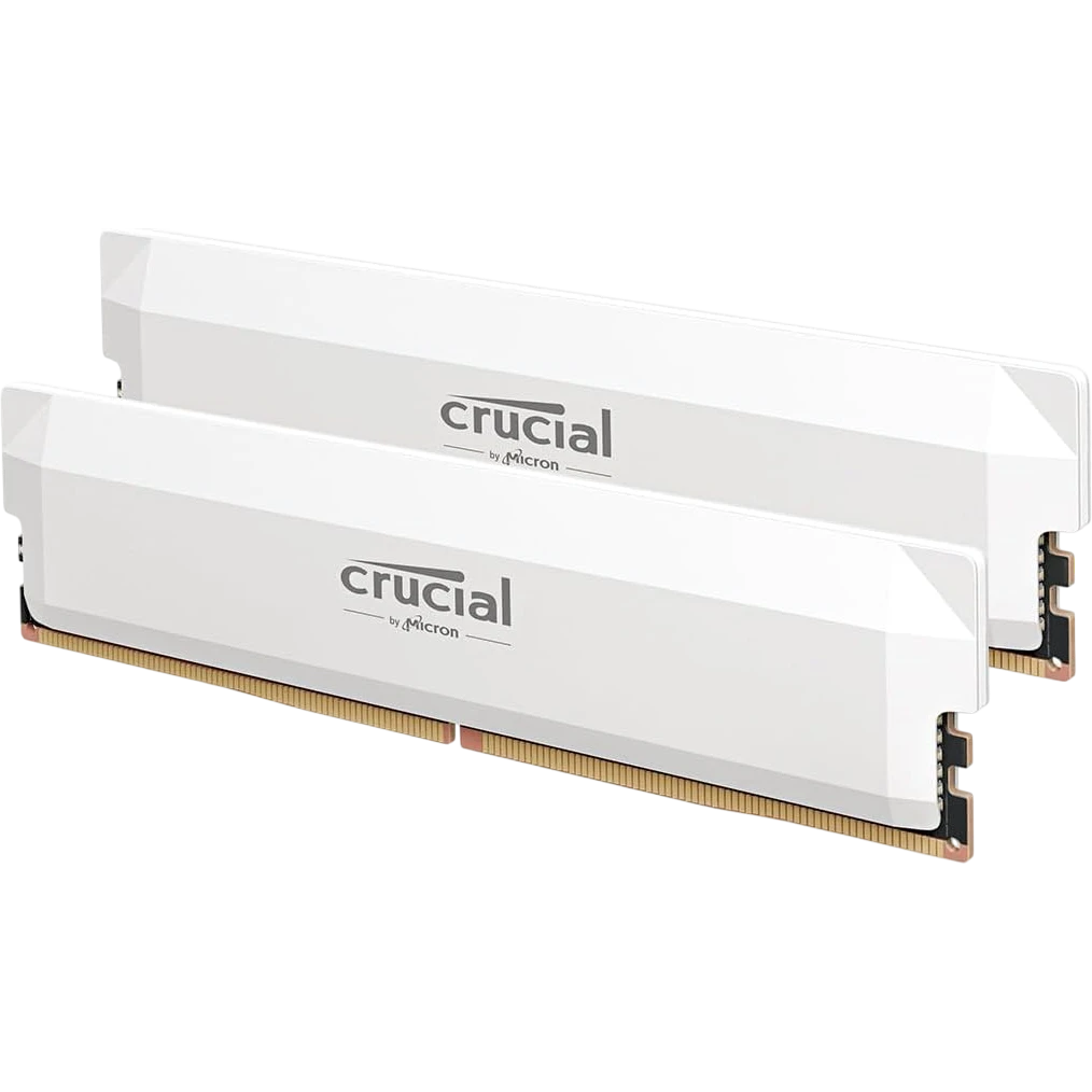 Модуль памяти DIMM DDR5 64Gb, 6400Mhz, 2x32Gb, Crucial Pro White (CP2K32G64C40U5W)