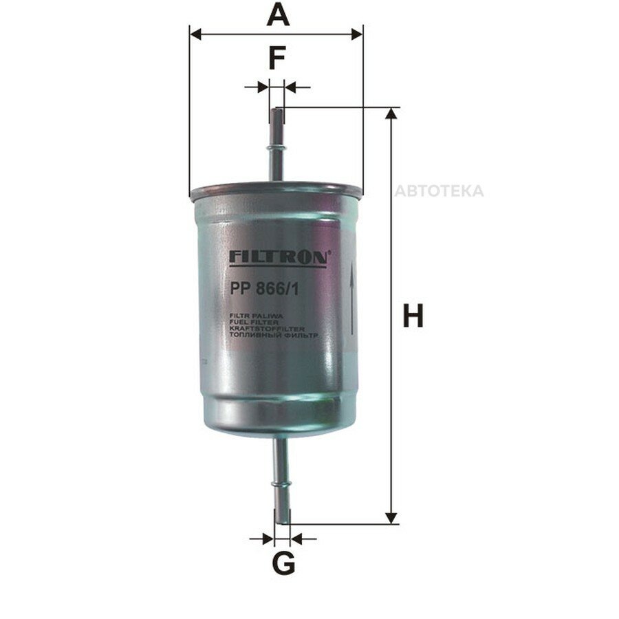 Фильтр топливный FILTRON PP8661 MITSUBISHI Pajero II 1.8 GDI 06/98-04/00. S40 1.6-2.0/T 07/95-12/03/ S60 2.0-3.0/T/TDI 05/98->/ V40 1.6-2.0/T 07/95-06/04/ V70 2.0-2.4/T 01/97->