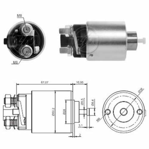 Втягивающее реле стартера Zm 2995