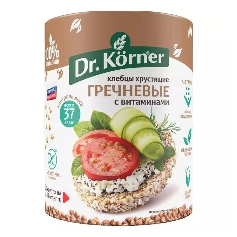 Dr. Korner Хлебцы гречневые с витаминами, 100 г