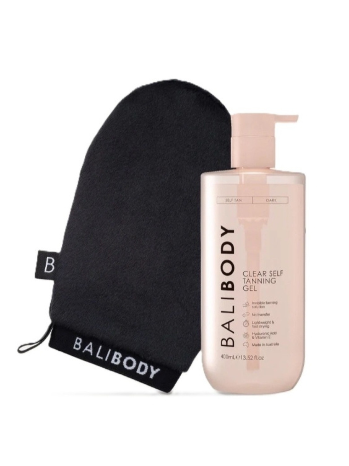 Набор для автозагара Bali Body Clear Self Tanning Gel Set с рукавичкой