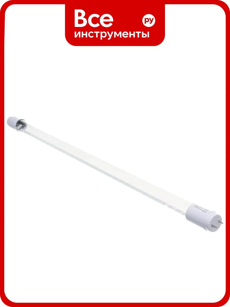 Светодиодная прозрачная поворотная лампа IN HOME LED‑T8R‑П‑PRO G13R холодный белый свет энергосберегающая эффективность