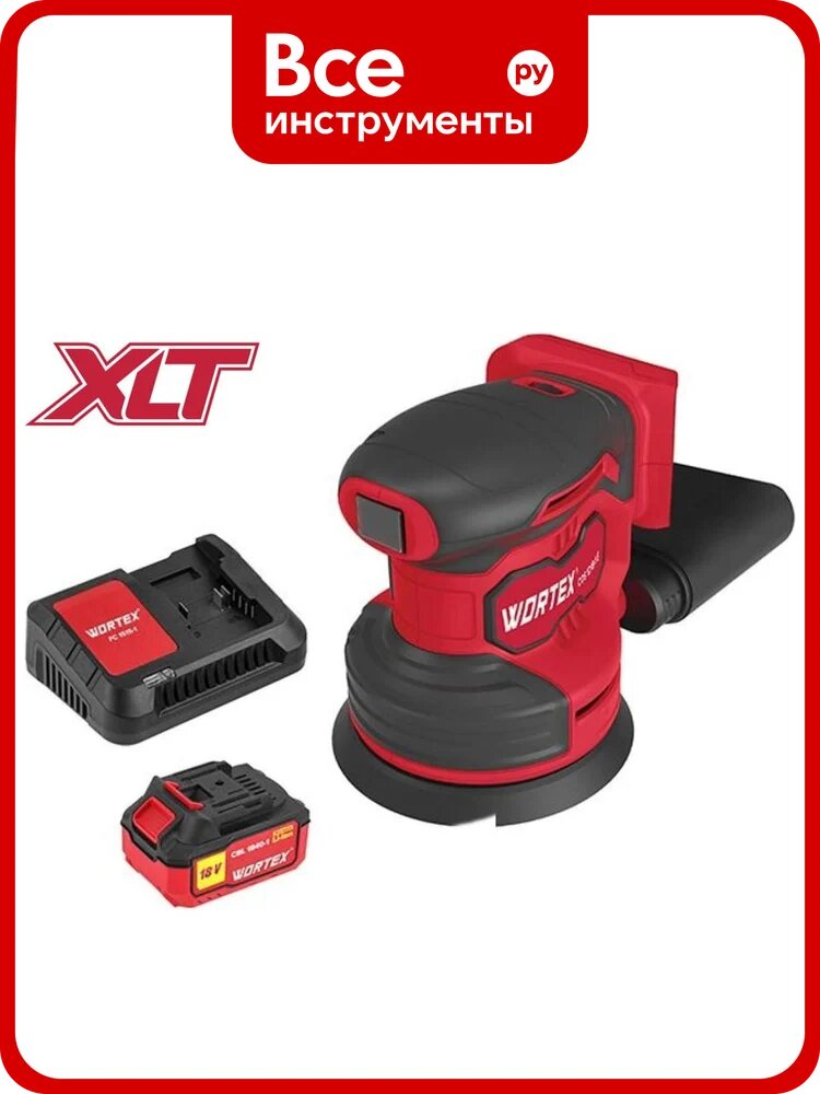 Аккумуляторная эксцентриковая шлифмашина, WORTEX, WORTEX COS 1218-1 E ALL1 1333436, имеет, компактную
