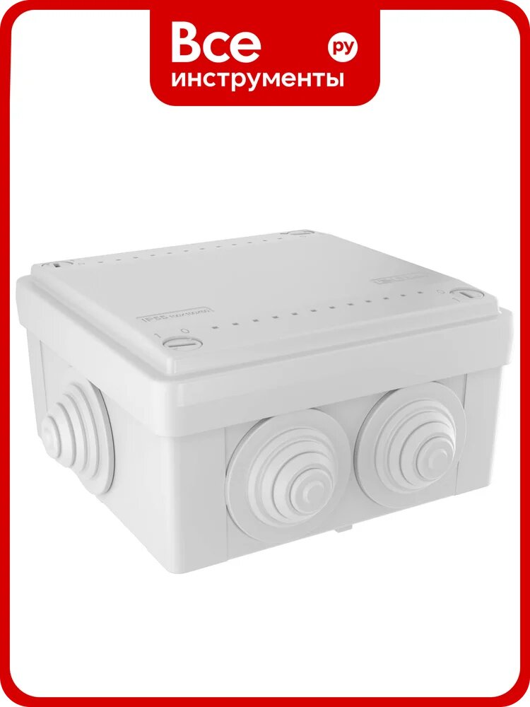 Коробка DKC с 6 кабельными вводами, IP55, пластиковая, квадратная с крышкой, наружный монтаж