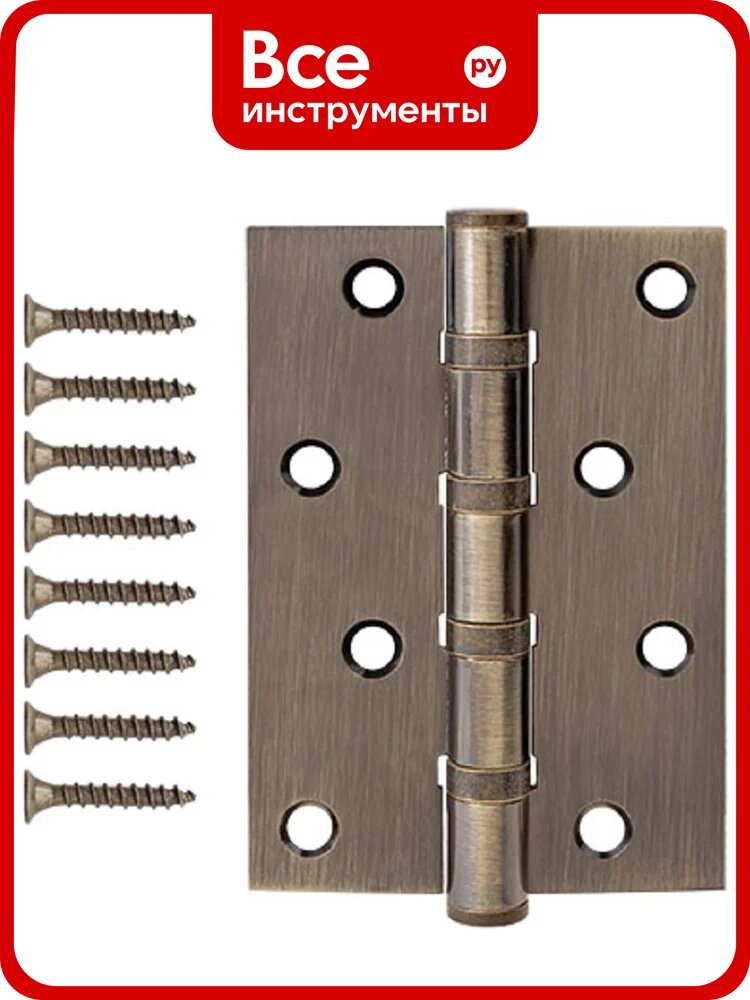 Петли дверные Code Deco 33643, сталь, гальваника, 100x70x2,5мм, 20кг, 4 подшипника