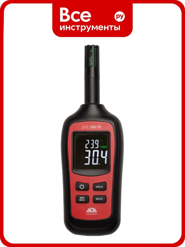 Бесконтактный, ADA, измеритель влажности и температуры ADA ZHT 100-70 А00516