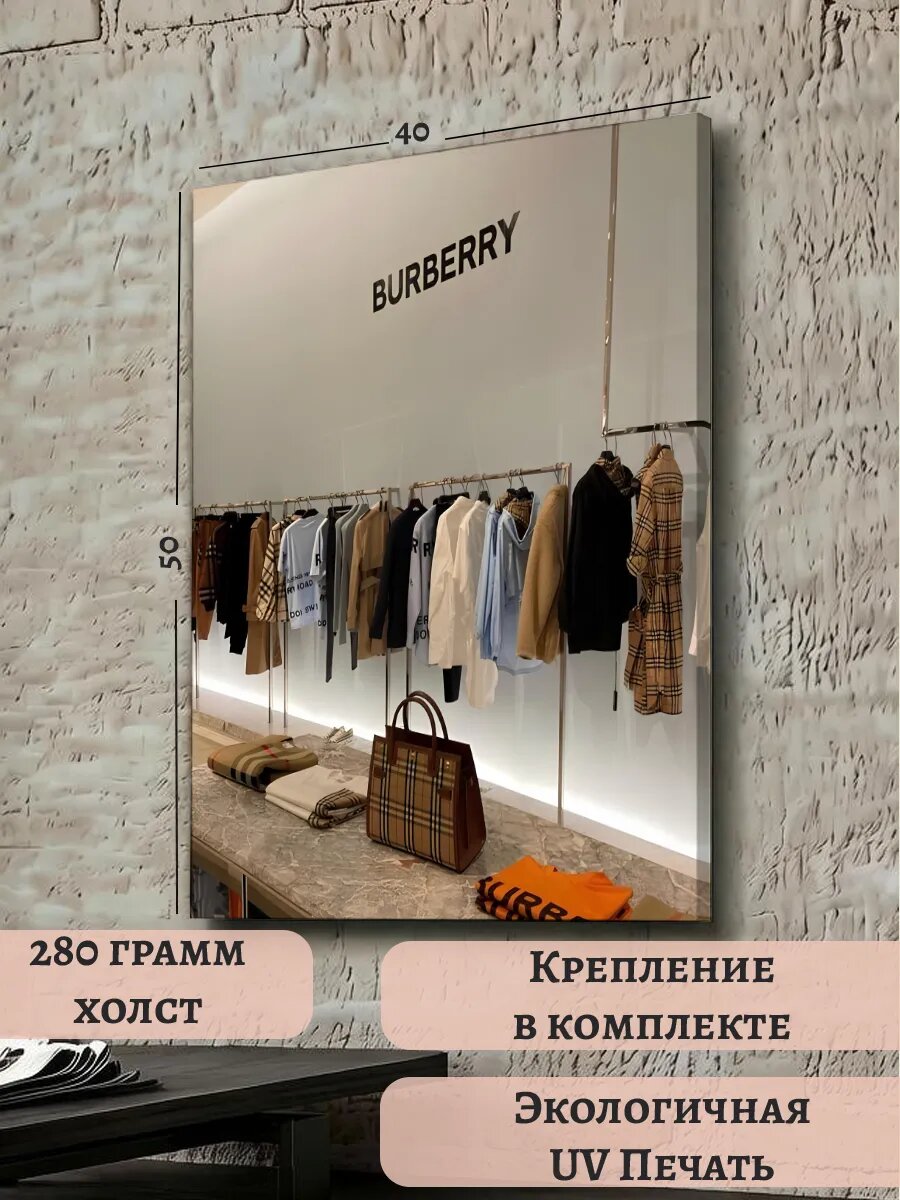 Картина 40х50 Барберри Burberry London Эстетика Стиль Мода