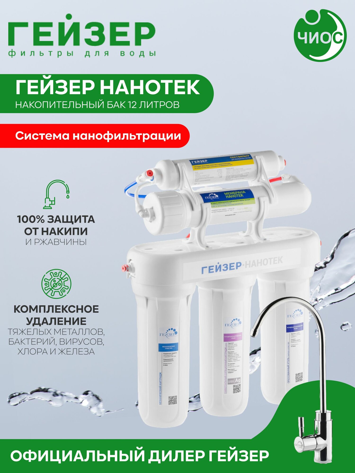 Система обратного осмоса Гейзер Нанотек
