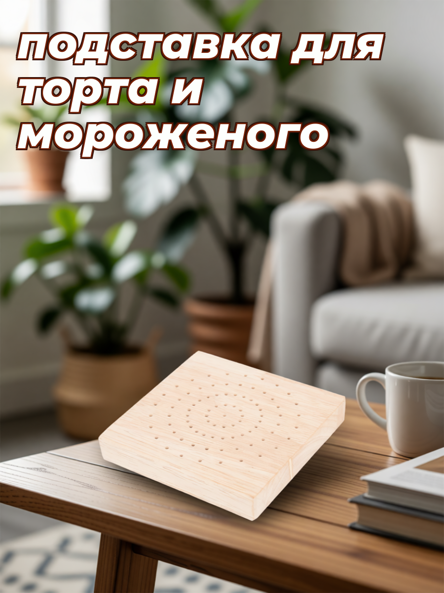 Деревянная Подставка Для Лollipop Стойкая К Бытовым Приборам Для Витрины 10X10X1 8Cm