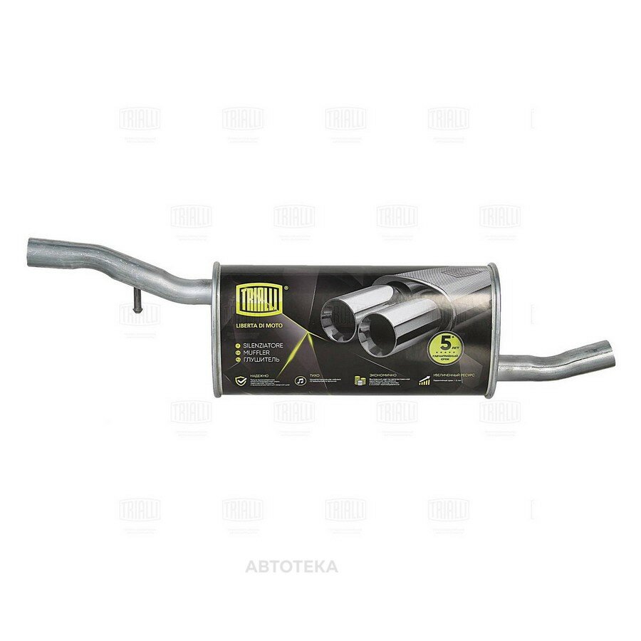 Глушитель RENAULT ARKANA (19-) 1.6I 4WD/DUSTER (15-) 1.6/2.0 4WD осн. (ал. сталь) TRIALLI EMM0905
