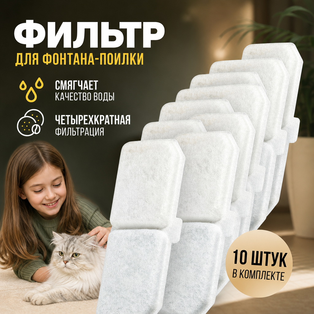 Сменный фильтр для автоматической поилки, циркуляция воды