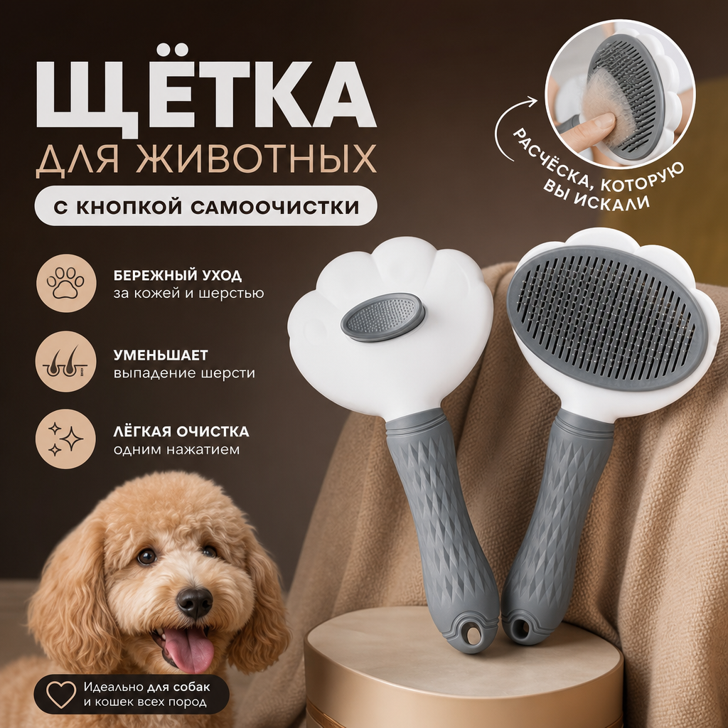 Фурминатор для вычесывания подшерстка кошек и собак, профессиональный уход, удаление подшерстка