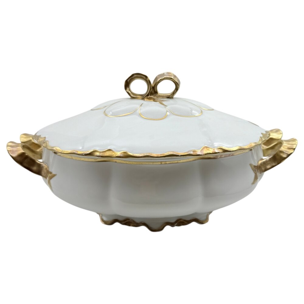 Супница "Классика", 3 л, фарфор, позолота, 1918-1939 гг, Moschendorf, Германия