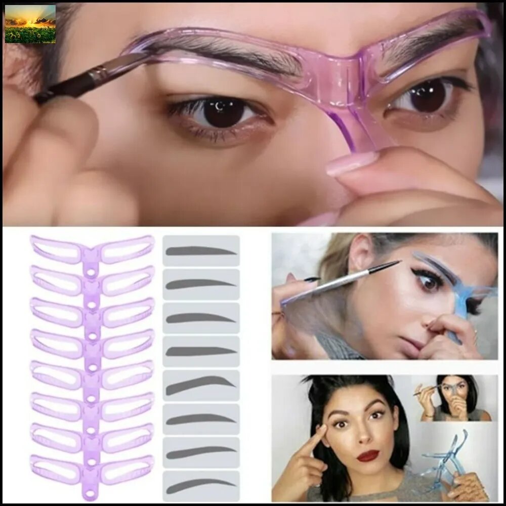 8 шт, формирователь бровей, шаблон для макияжа, DIY