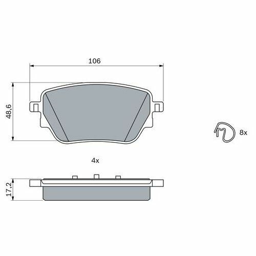 Колодки тормозные Bosch 0986424889