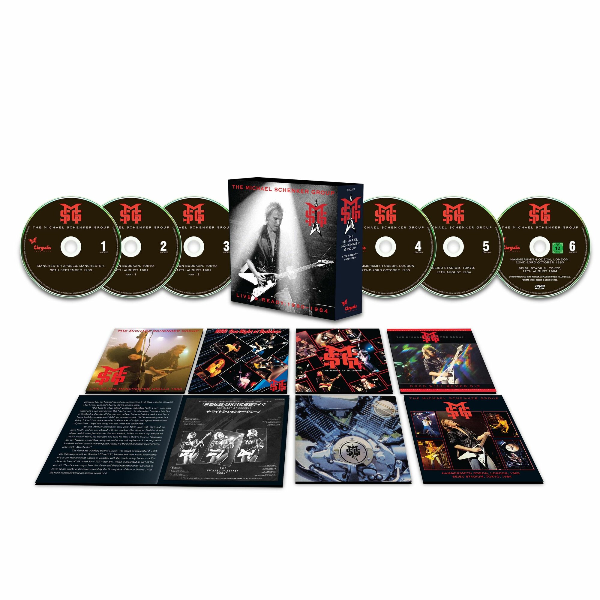 Компакт-диск MSG (Michael Schenker Group) - Live & Ready: The Best Of MSG Live 1980 - 1984 (5 CD, 1 DVD) (5 CD)
