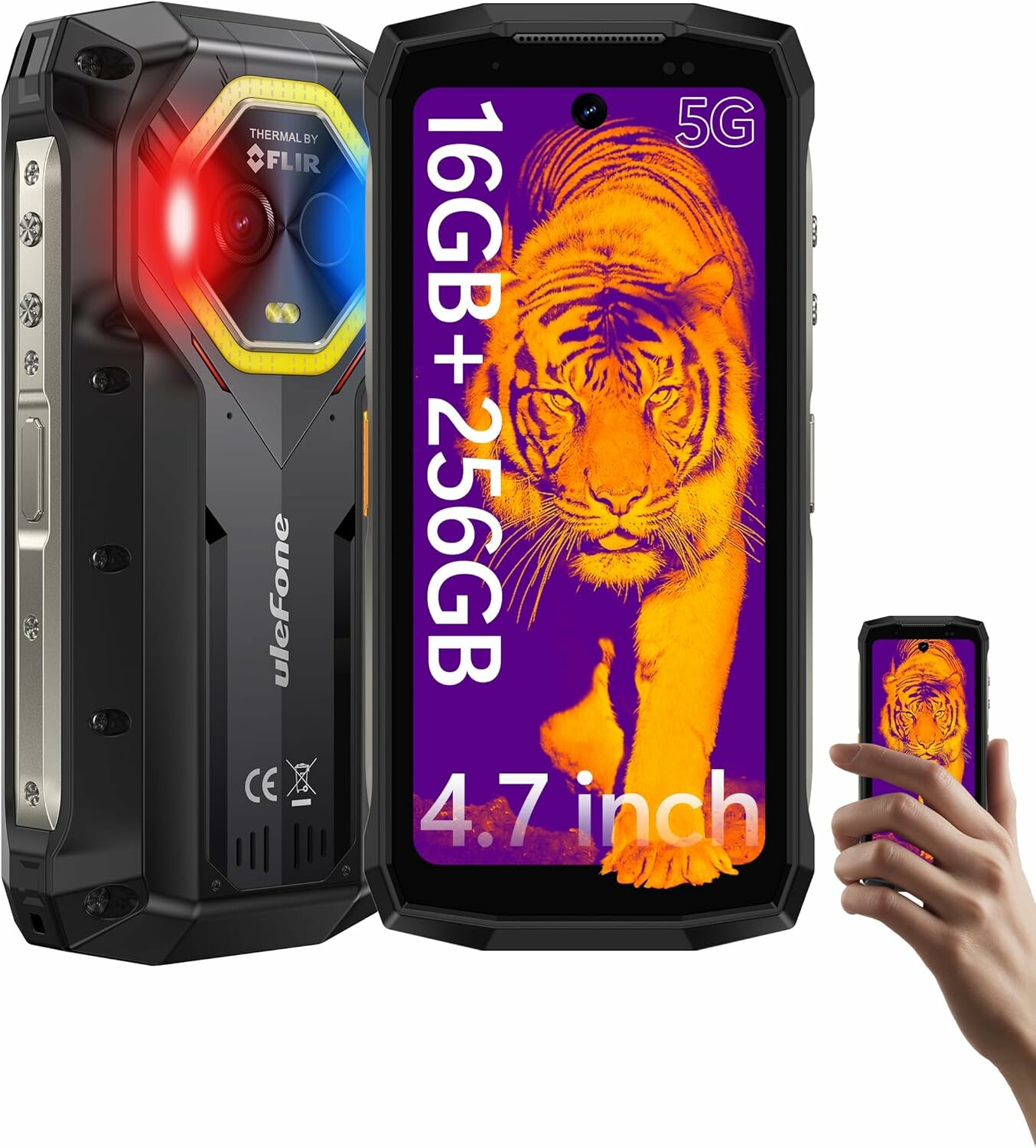 Ulefone Armor Mini 20T Pro 5G защищенный телефон, 16(8+8) ГБ 256 ГБ, 6200 мАч, 4,7-дюймовый HD-экран