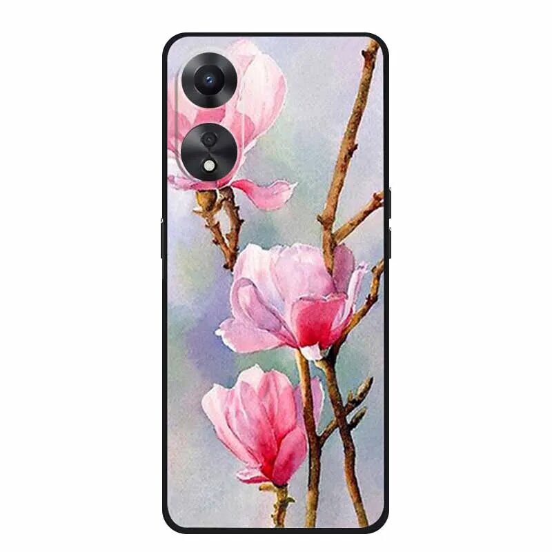 Для OPPO A78 5G модная силиконовая Мягкая задняя крышка из ТПУ для Oppo Розовый, 44, For OPPO A58X