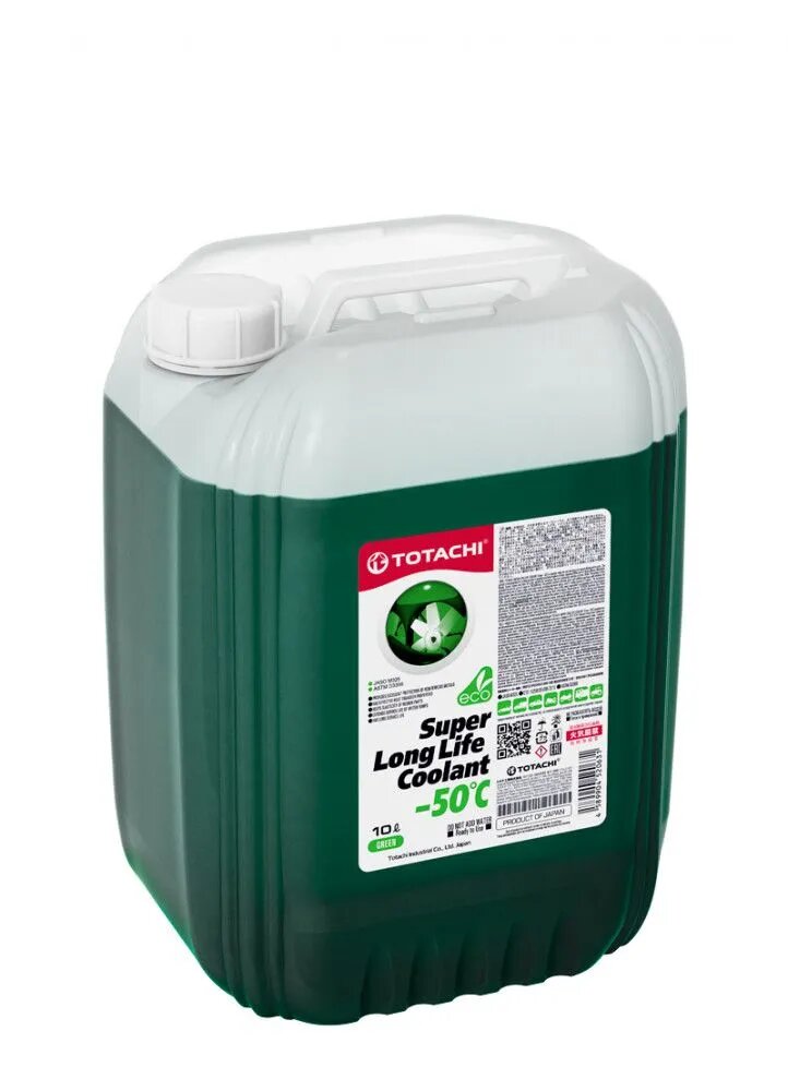 Антифриз Зеленый TOTACHI SLLC (-50C) 10 л лобридный P-OAT