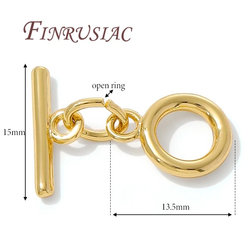 Позолоченные застежки-тоглы FINRUSIAC 4 штуки 4 pieces, 18K Gold Plated