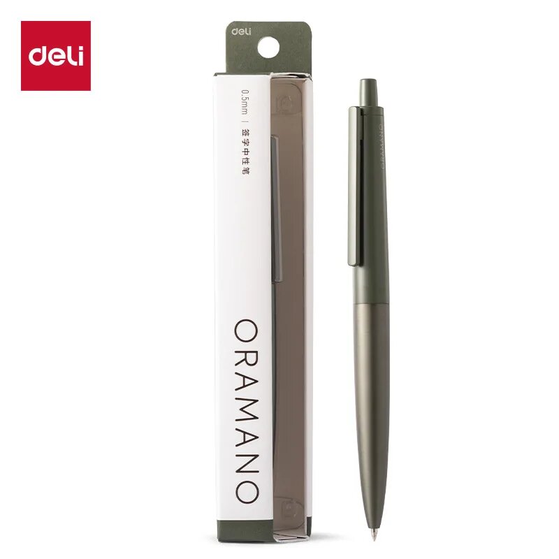 Ручка Deli ORAMANO A9, 0.5mm, зеленая