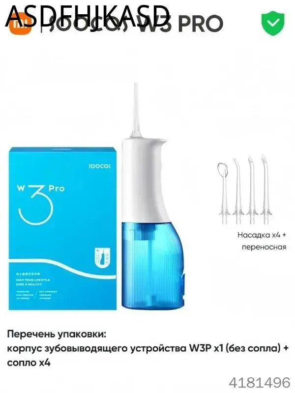 Ирригатор для зубов Soocas W3 PRO портативный, 4 насадки для полости рта,3 режима, всего 7 передач