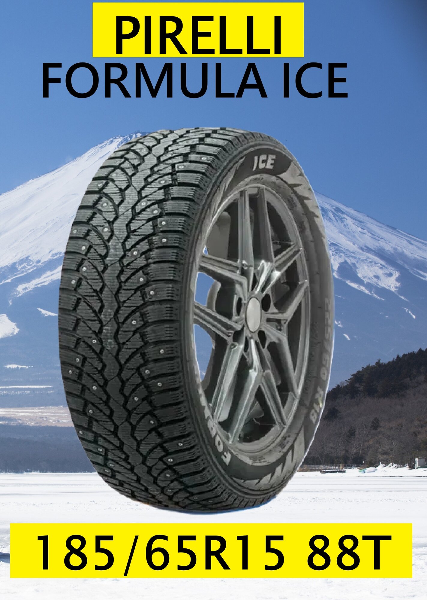 Шина PIRELLI FORMULA ICE, 185/65, R15, для легковых авто, зимняя, шипованная